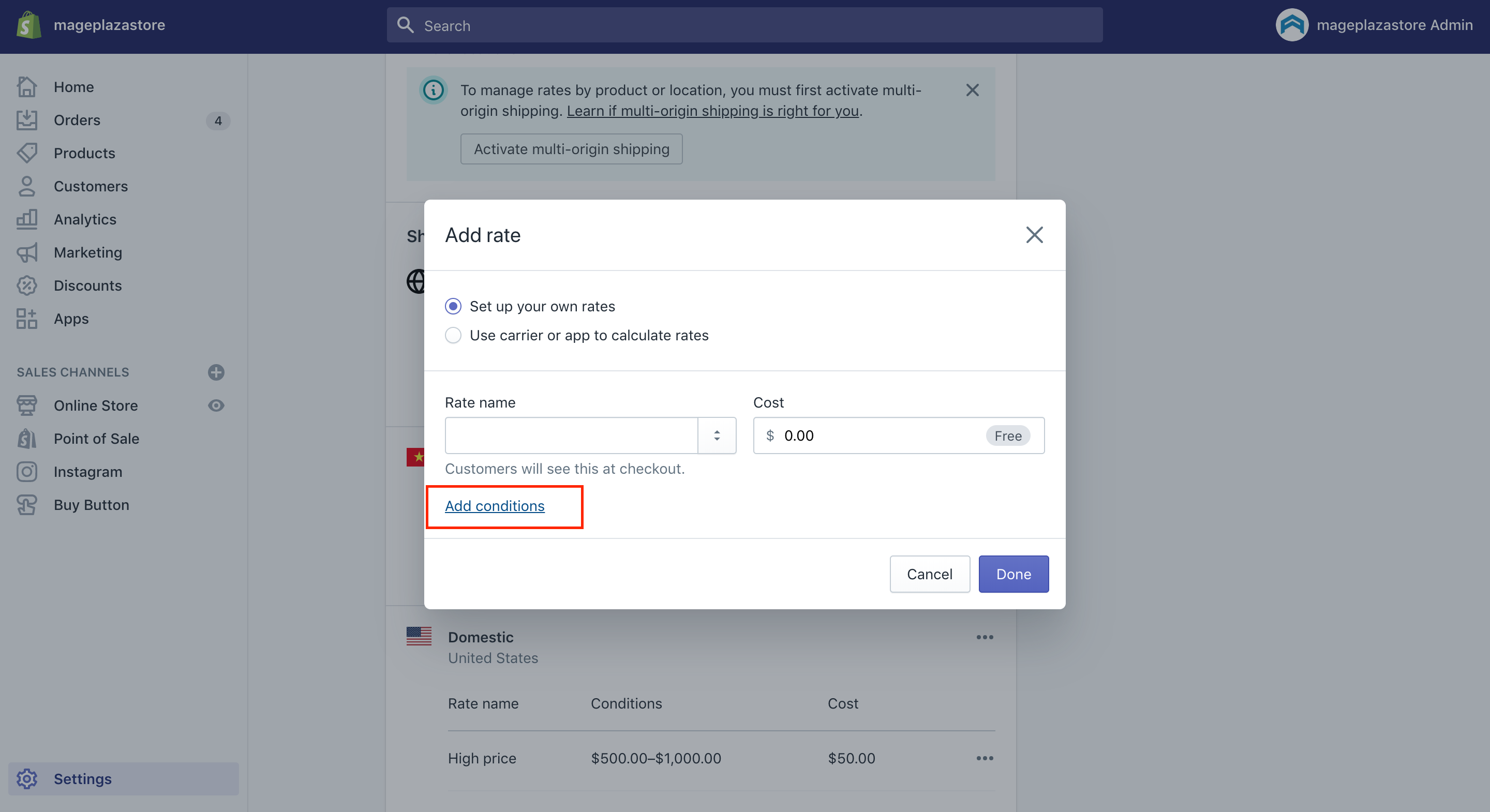 How to Add Flat Rate Shipping in Shopify